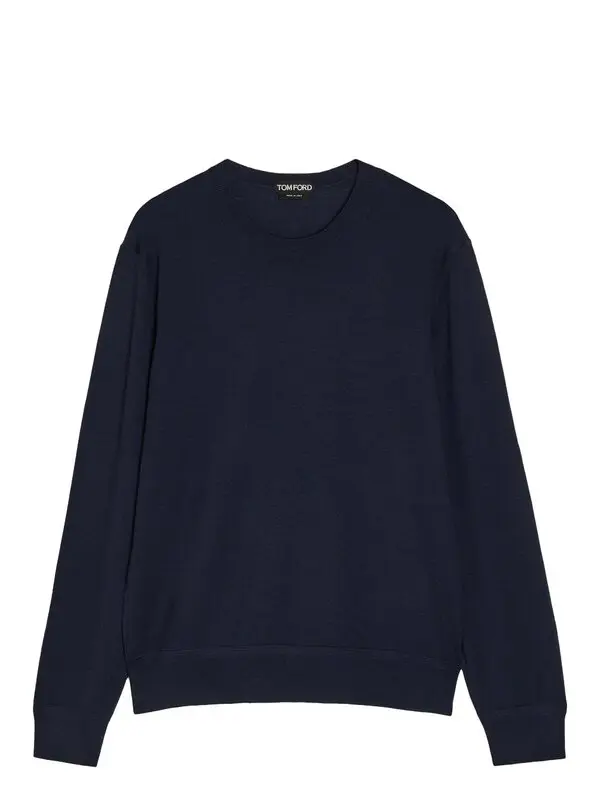TOM FORD Crew-neck Wool Jumper - Navy