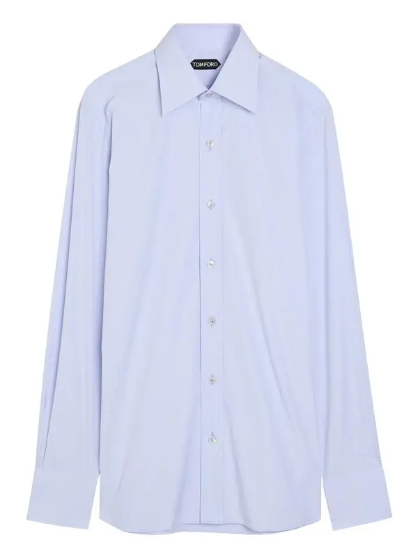 TOM FORD Slim-fit Cotton Shirt - Blue