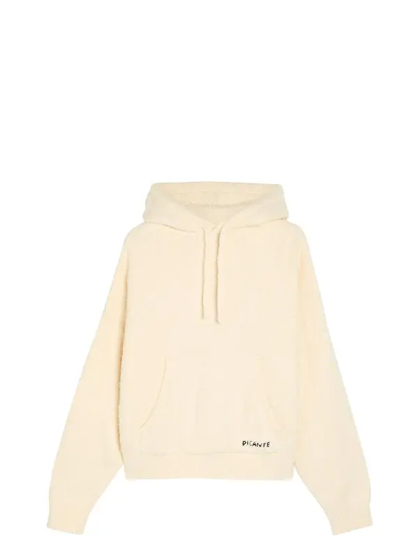 PICANTE Shaggy Textured Cotton-blend Sweatshirt - Ivory