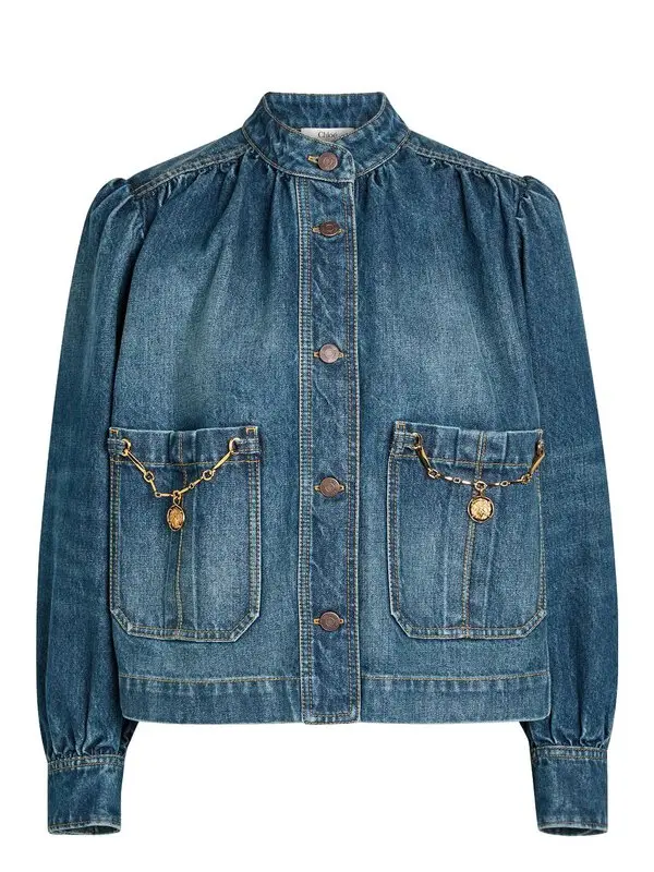 Chloé Embellished Jacket - Denim