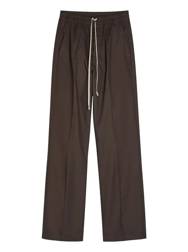 Rick Owens Dietrich Straight-leg Cotton-poplin Trousers - Dark Brown