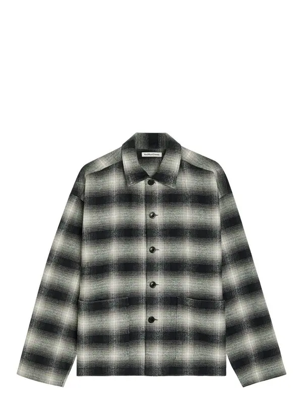 You Must Create Pj Checked Cotton Shirt - Black