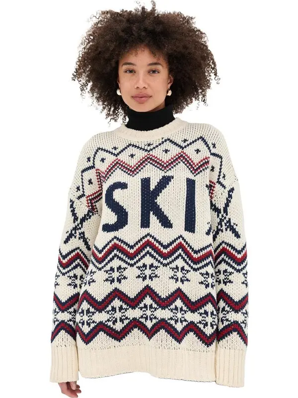 Show Me Your Mumu Fair Isle Patterned Sweater - Cream Ski Knit