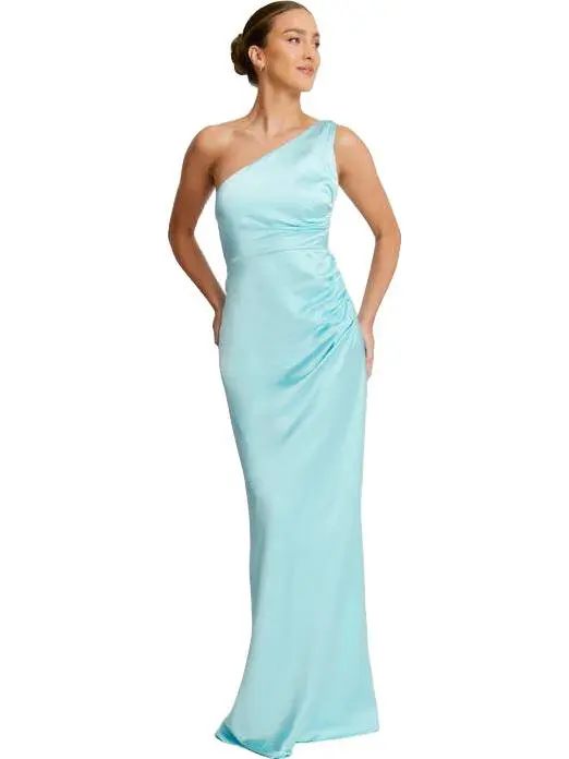SIX STORIES One-shoulder Maxi Dress - Turquoise