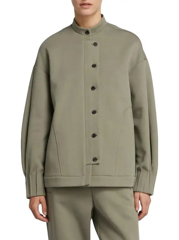 MM BY MAX MARA Aceto Cotton Blend Jacket - Horn Grey Green