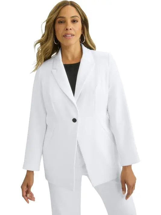 JESSICA LONDON Bi-stretch Blazer - White
