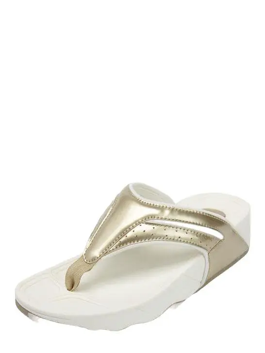 COMFORTVIEW Sporty Slip-on Thong Sandal - Gold