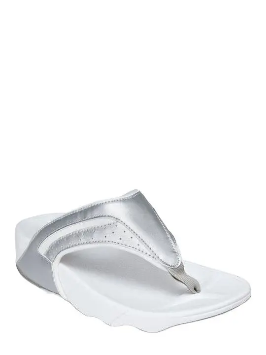 COMFORTVIEW Sporty Slip-on Thong Sandal - Silver
