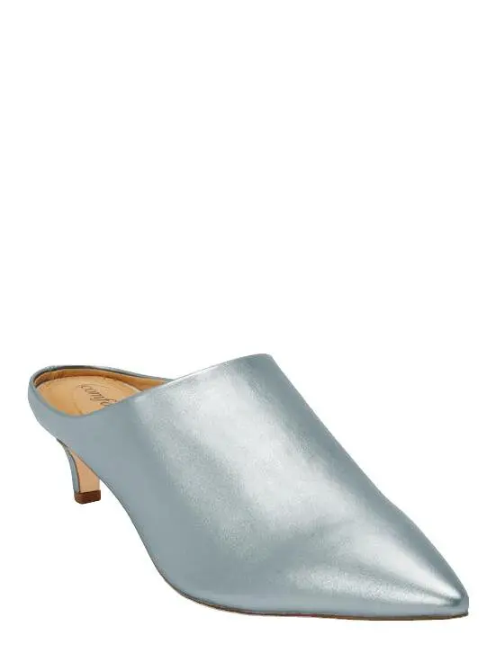 COMFORTVIEW The Camden Mule With Kitten Heel - Silver