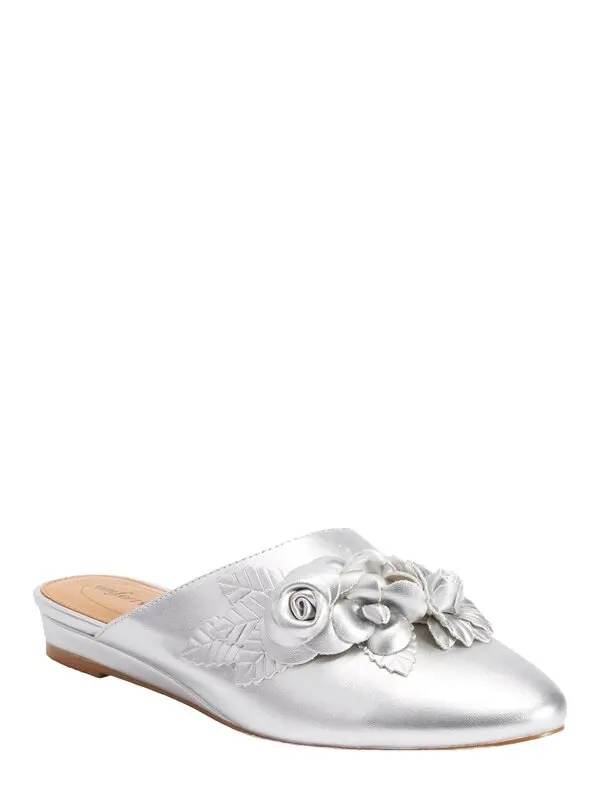 COMFORTVIEW Ayla Embellished Slip-on Mules - Silver