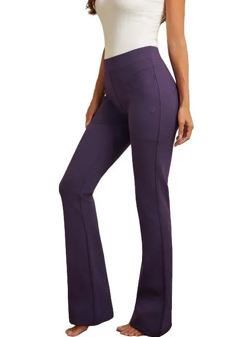 Betabrand Journey Dpyp Bootcut Dress Pant - Aubergine