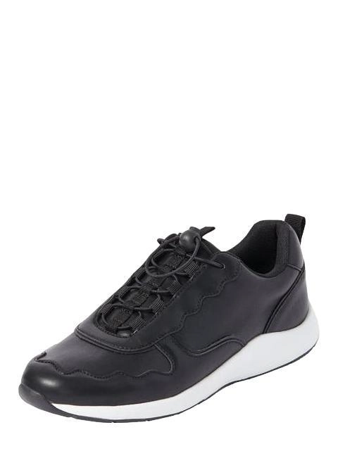 COMFORTVIEW Jolee Sneaker With Padded Insoles And Bungee Laces - Black