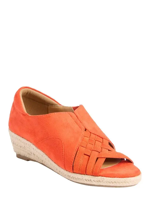COMFORTVIEW The Beckett Espadrille - Red Orange