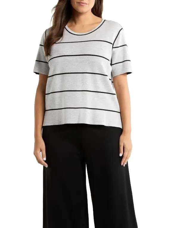Lyssé Odessa Reversible Knit Top - Blk Prl Ml