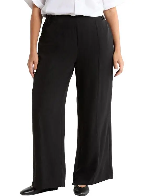 Lyssé Ellison Pull-on Wide Leg Trousers - Black