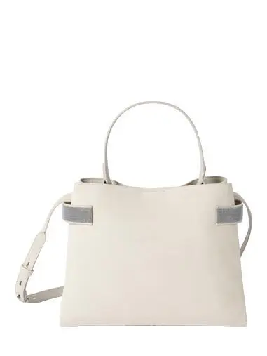 Brunello Cucinelli Top-handle Essence Bag - Ivory