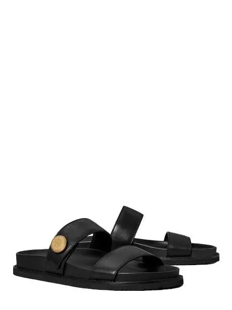 Tory Burch Romy Sport Slide Sandal - Perfect Black/gold