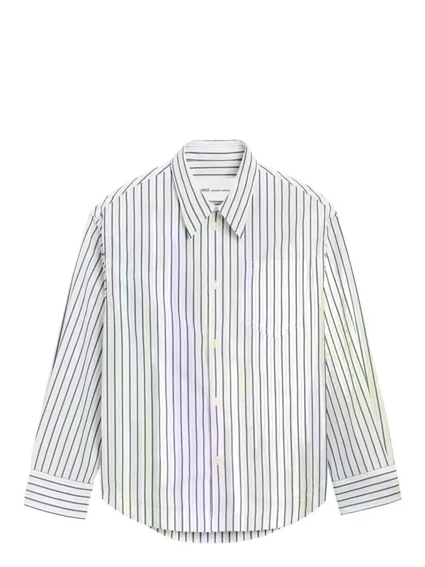 Ami De Coeur Striped Shirt - White