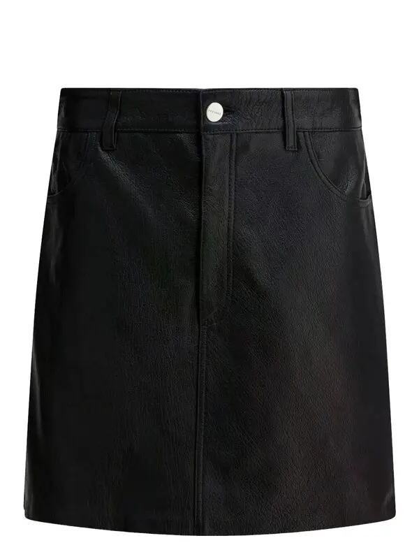 IVY OAK Lilou Mini Leather Skirt - Black
