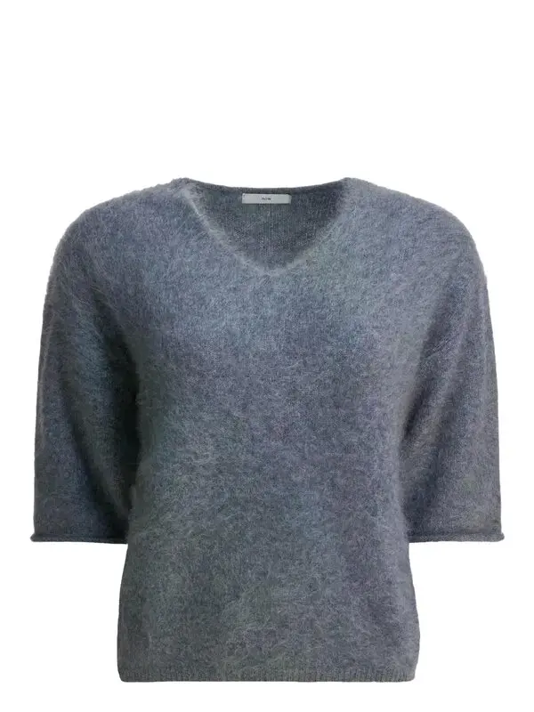 R2W V-neck Cashmere T-shirt - Grey