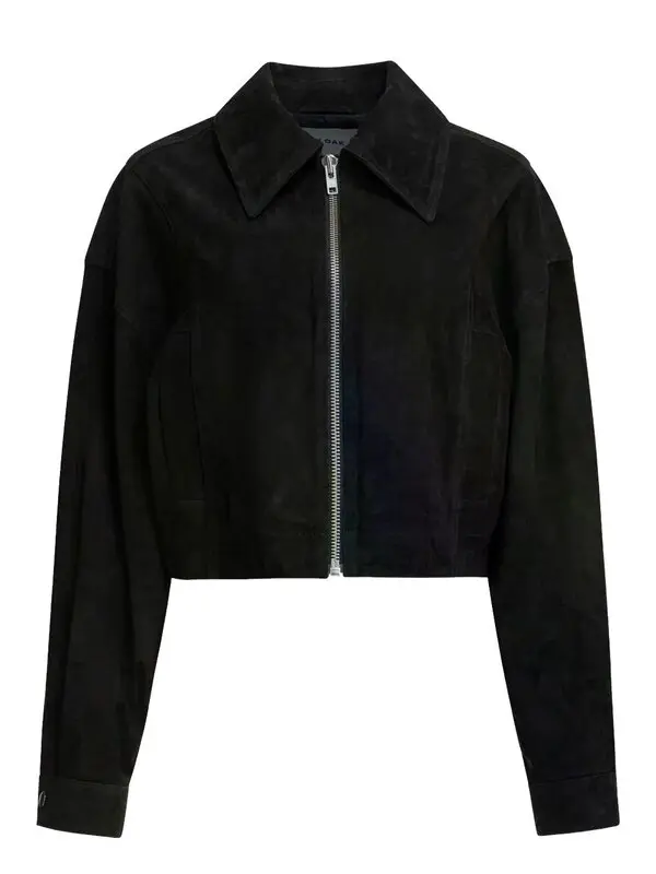 IVY OAK Lena Zip-up Leather Jacket - Black