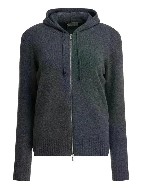 DRUMOHR Zip Hooded Cardigan - Grey