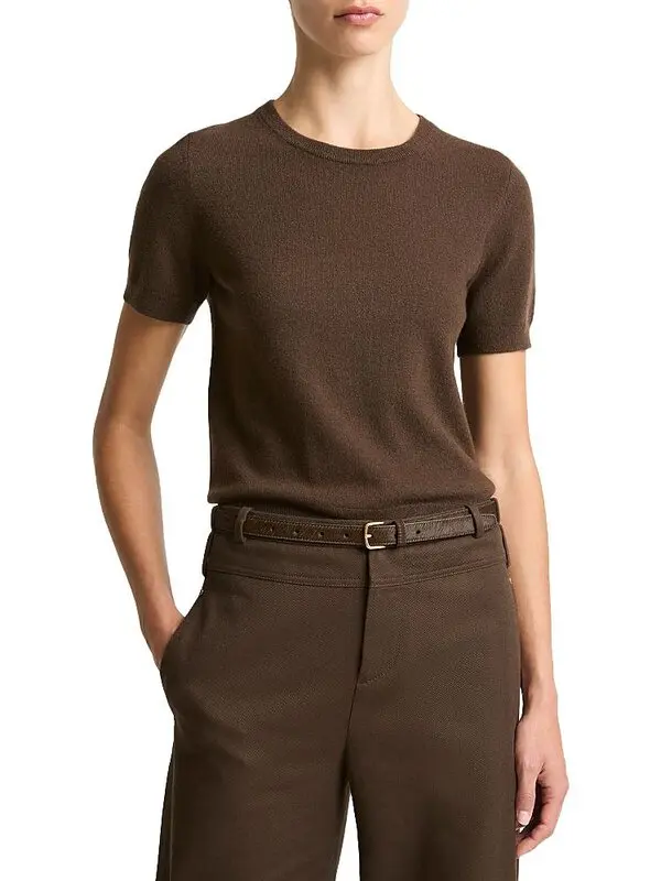 Vince Crewneck Top - Dark Bark