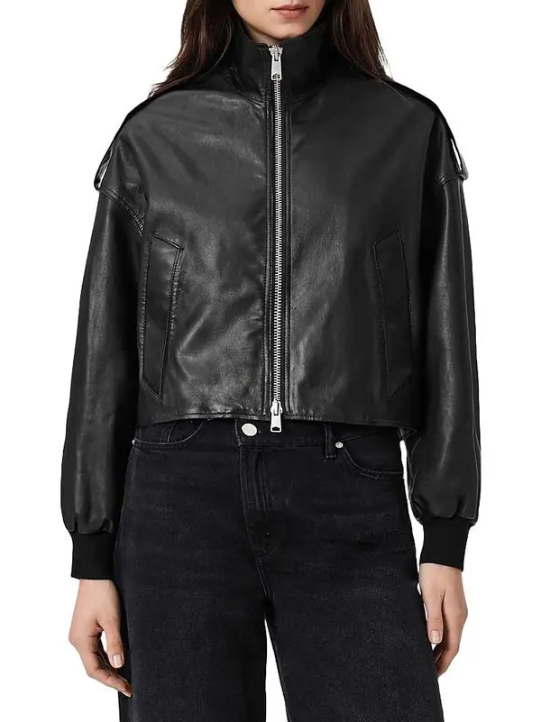 ALLSAINTS Lowden Leather Jacket - Black