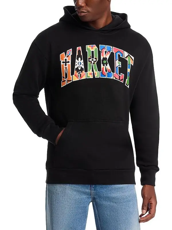 MARKET Floral Rug Arc Hoodie - Black