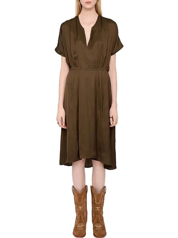 Zadig&Voltaire Riaz Satin Dress - Moss