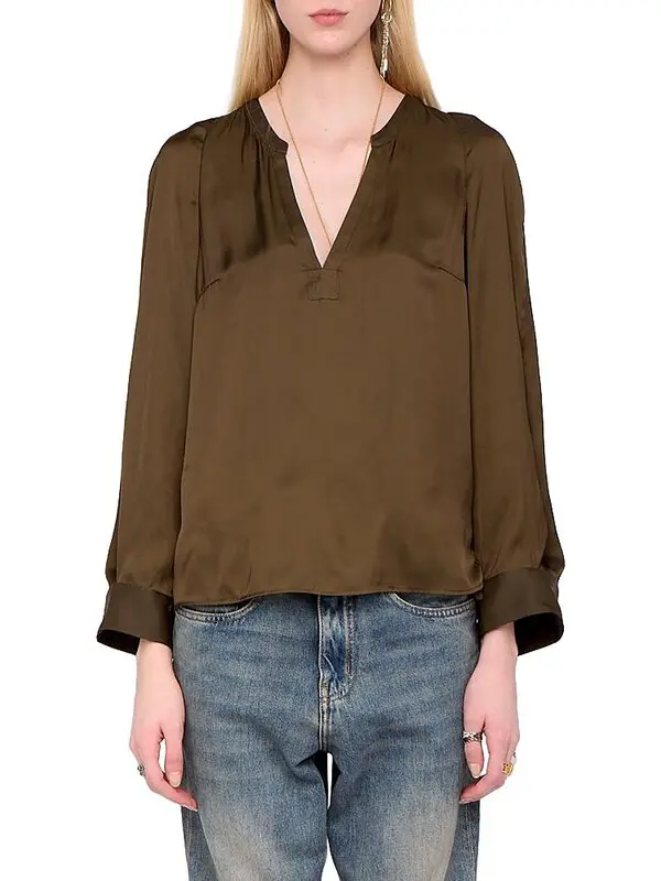 Zadig&Voltaire Torny Satin Tunic - Moss