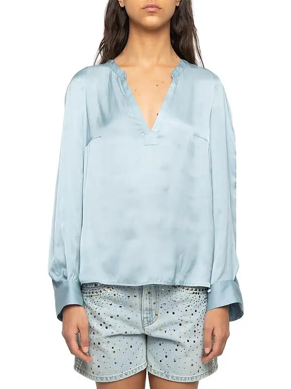 Zadig&Voltaire Torny Satin Tunic - Sky