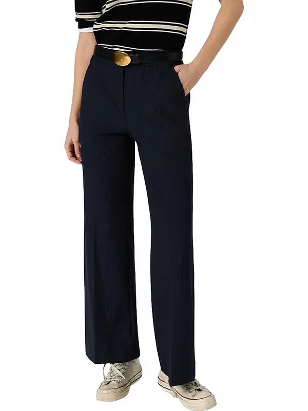Gerard Darel Avia Straight Leg Trousers - Navy