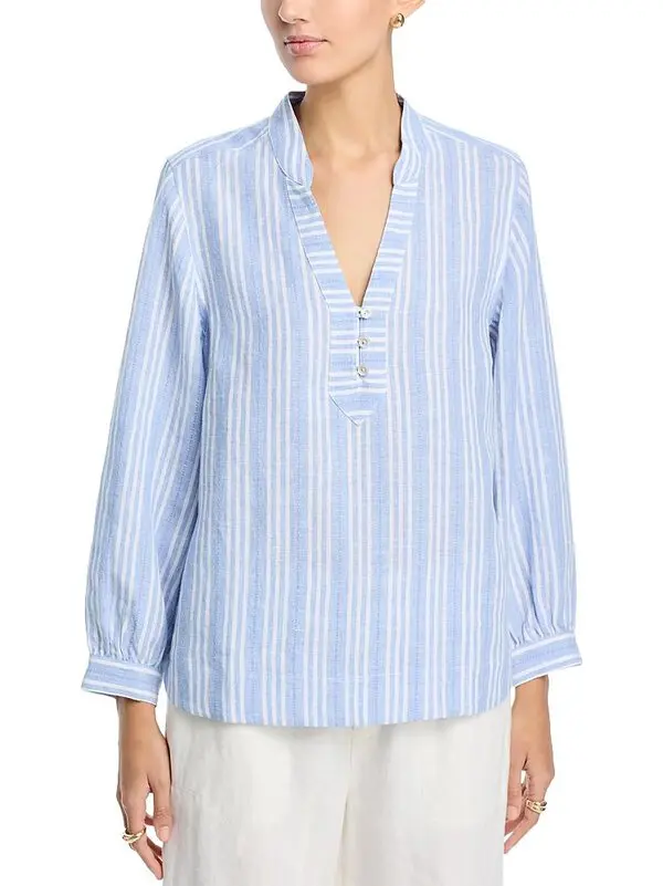 Tommy Bahama Beach Breeze Popover Blouse - French Blue