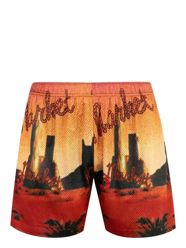 MARKET Desert League Mesh Shorts - Orange