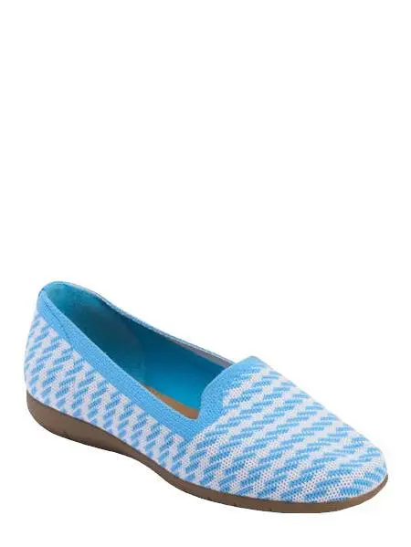 COMFORTVIEW Madie Slip On Flat - Denim Stripe