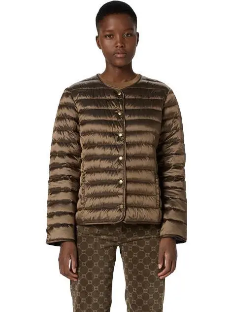 Gerard Darel Micaela Quilted Reversible Down Jacket - Cigar