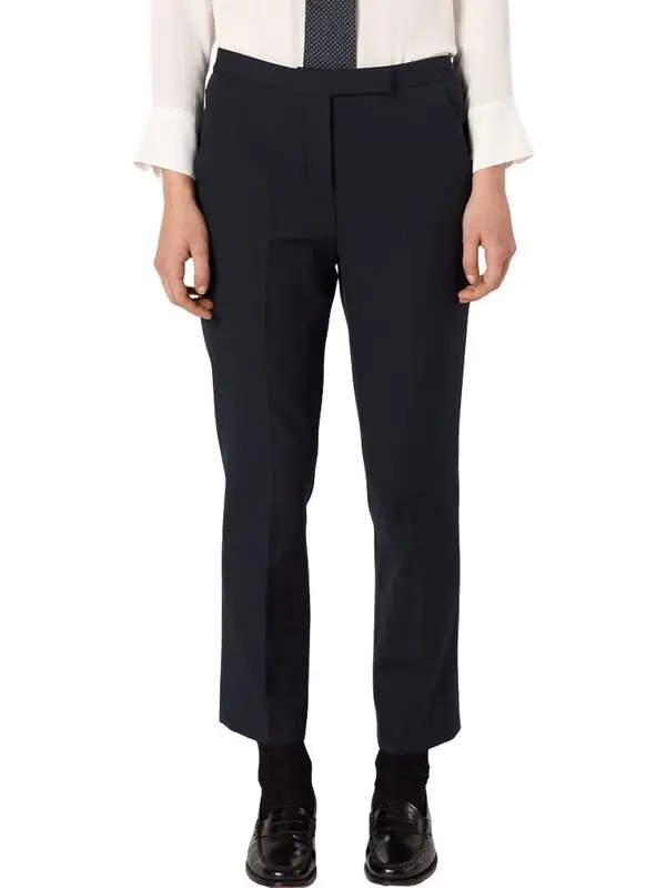 Gerard Darel Celia Straight Suit Pants - Navy Blue