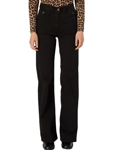 Gerard Darel Anna Straight High-waisted Jeans - Black