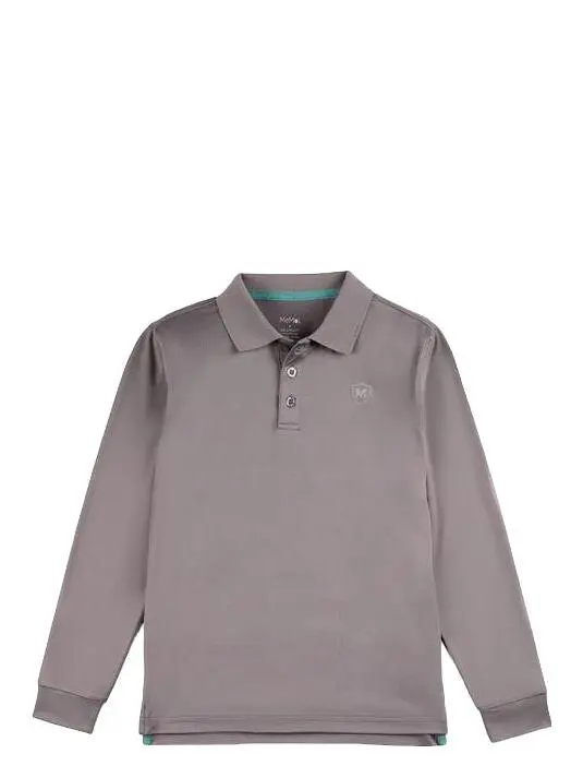 MEMOI Silky Dri-effect Long Sleeve Polo Shirt - Night Owl