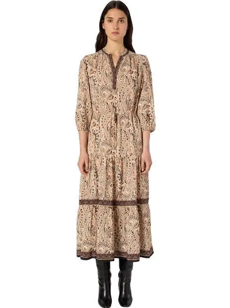 Gerard Darel Lyna Flowing Midi Dress - Natural