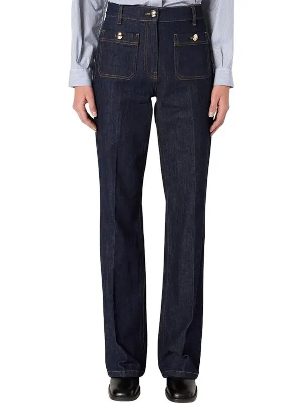 Gerard Darel Clema High-waist Straight Leg Raw Denim - Jeans