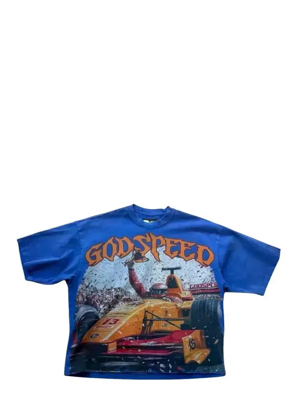 GODSPEED F1 Fnishline Graphic T-shirt - Blue