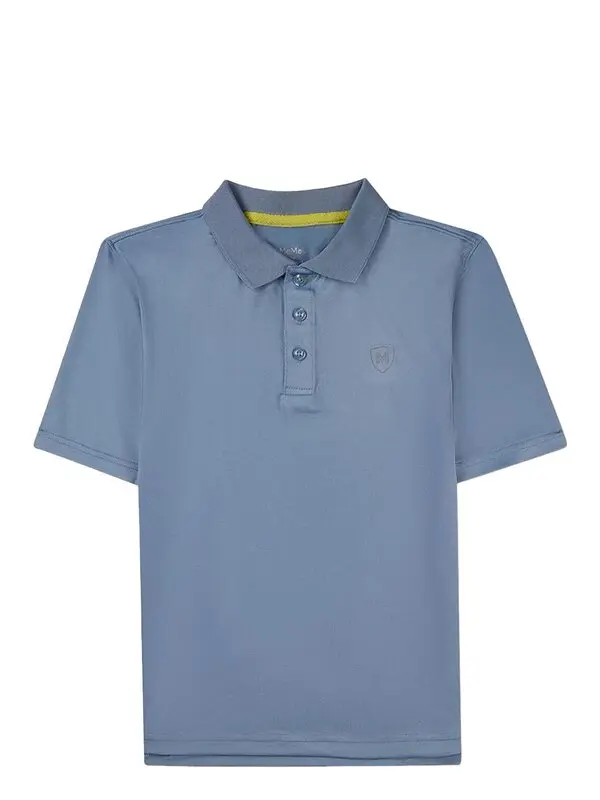 MEMOI Silky Dri-effect Short Sleeve Polo Shirt - Ashley Blue
