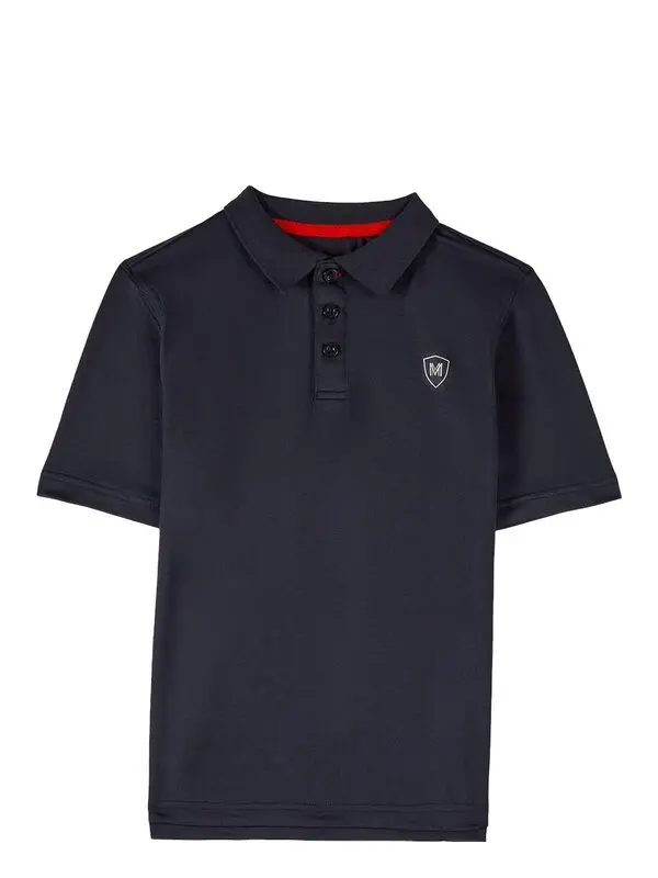 MEMOI Silky Dri-effect Short Sleeve Polo Shirt - Midnight Navy