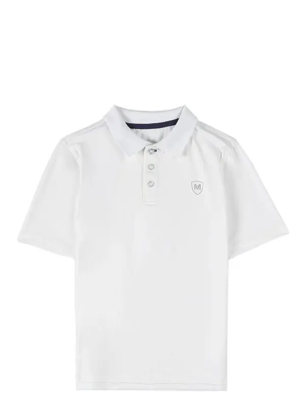 MEMOI Silky Dri-effect Short Sleeve Polo Shirt - White