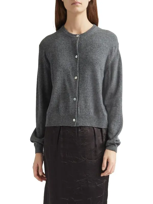 NACKIYE Seashell Cashmere Cardigan - Smoke Mayfair