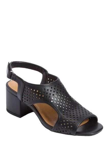 COMFORTVIEW The Wells Sandal A Versatile Open-toe Heel With Adjustable Strap - Black