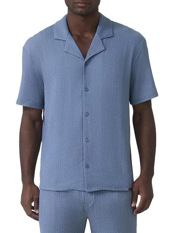 MAUVAIS Eivissa Relaxed Fit Shirt - Medium Blue