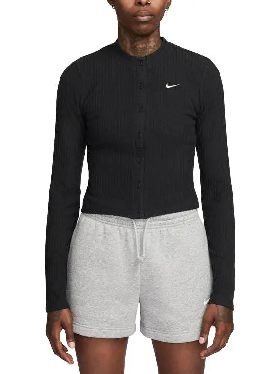 Nike Chill Rib Cardigan - Black/sail